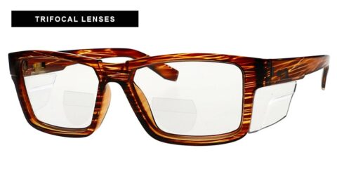 Lined Trifocal Safety Glasses RX-T9538S